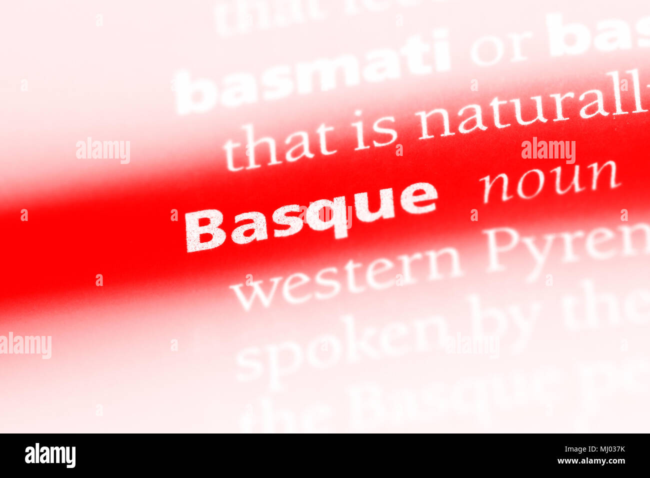 basque word in a dictionary. basque concept Stock Photo - Alamy