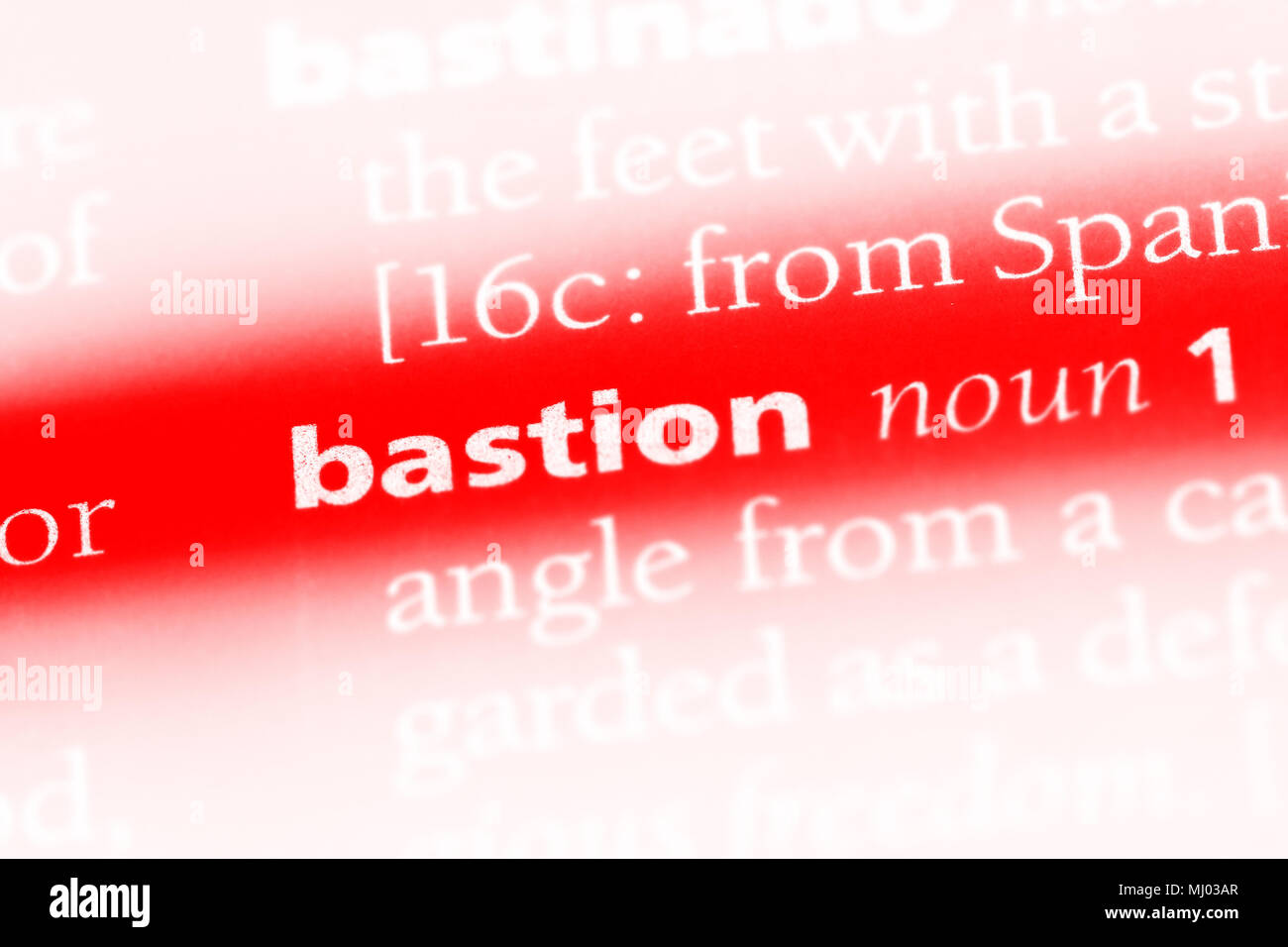 bastion word in a dictionary. bastion concept Stock Photo - Alamy