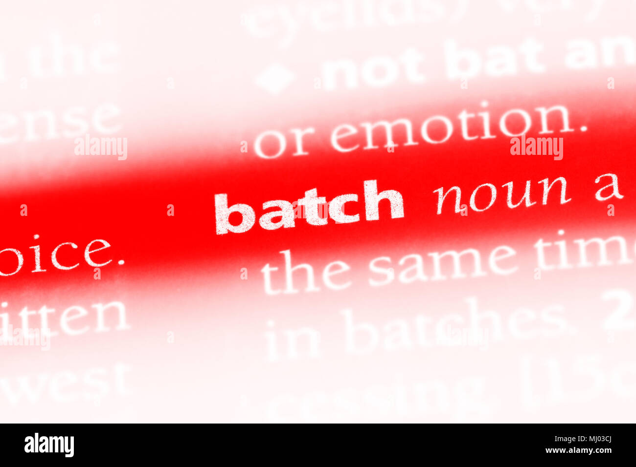 batch word in a dictionary. batch concept Stock Photo - Alamy