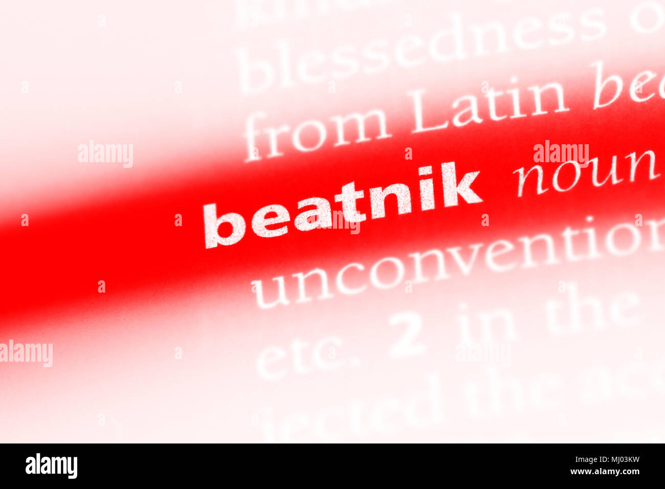 beatnik word in a dictionary. beatnik concept Stock Photo - Alamy