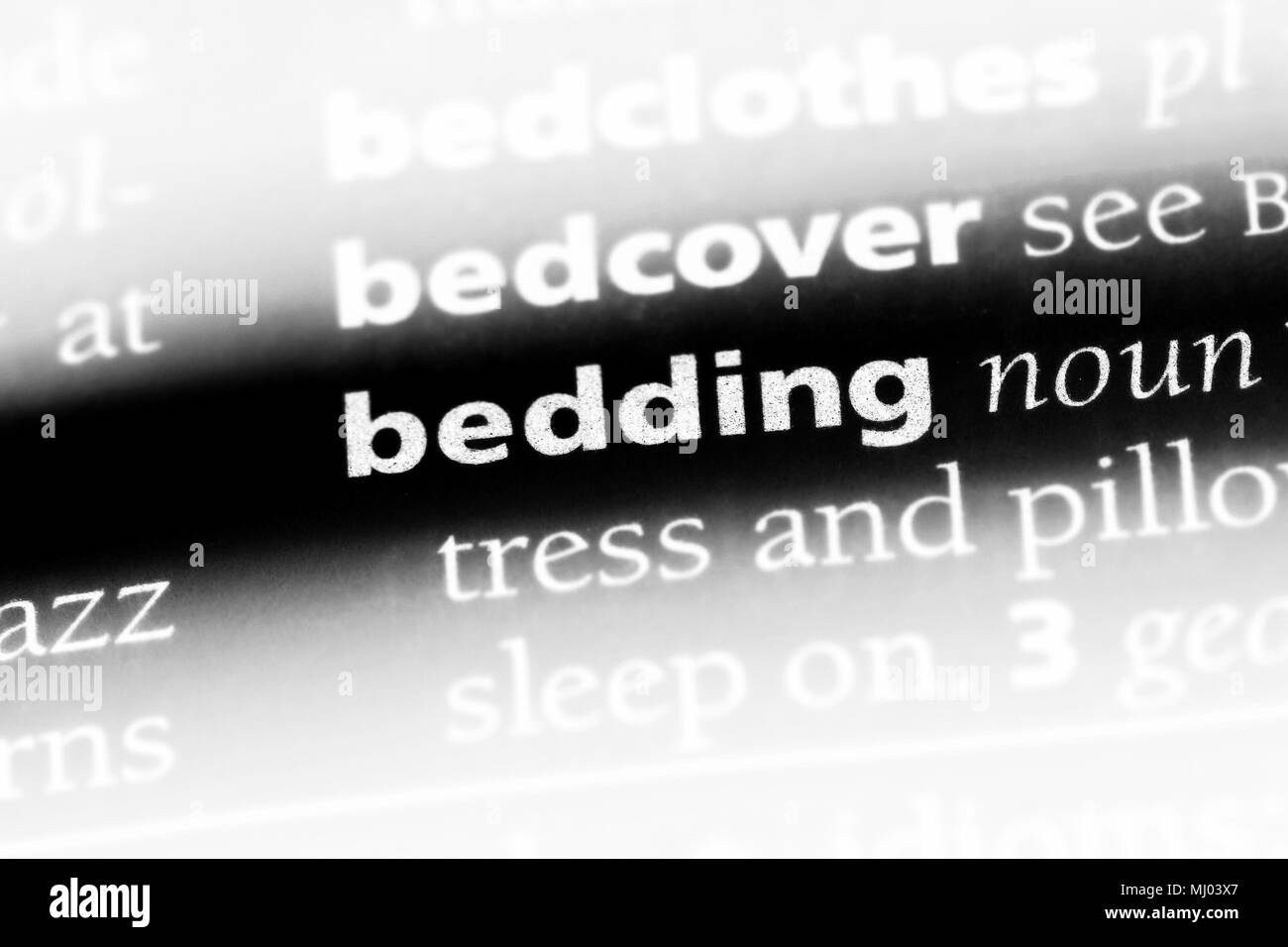 Bedding Black and White Stock Photos & Images - Alamy