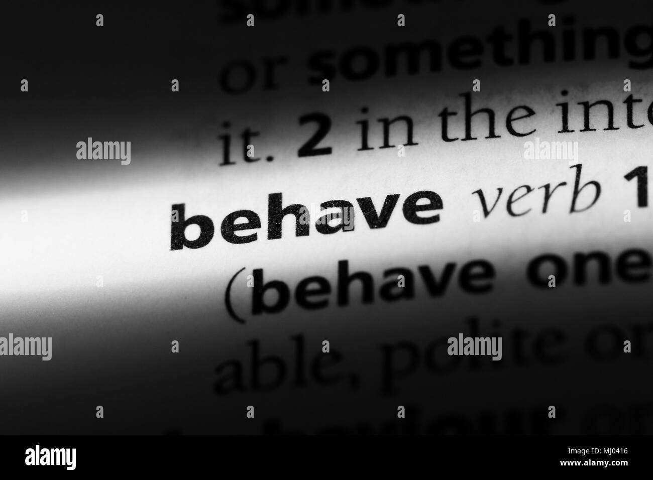 Behave Black and White Stock Photos & Images - Alamy