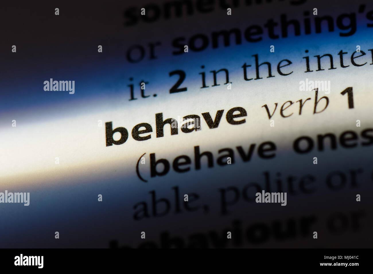 Behave hi-res stock photography and images - Alamy