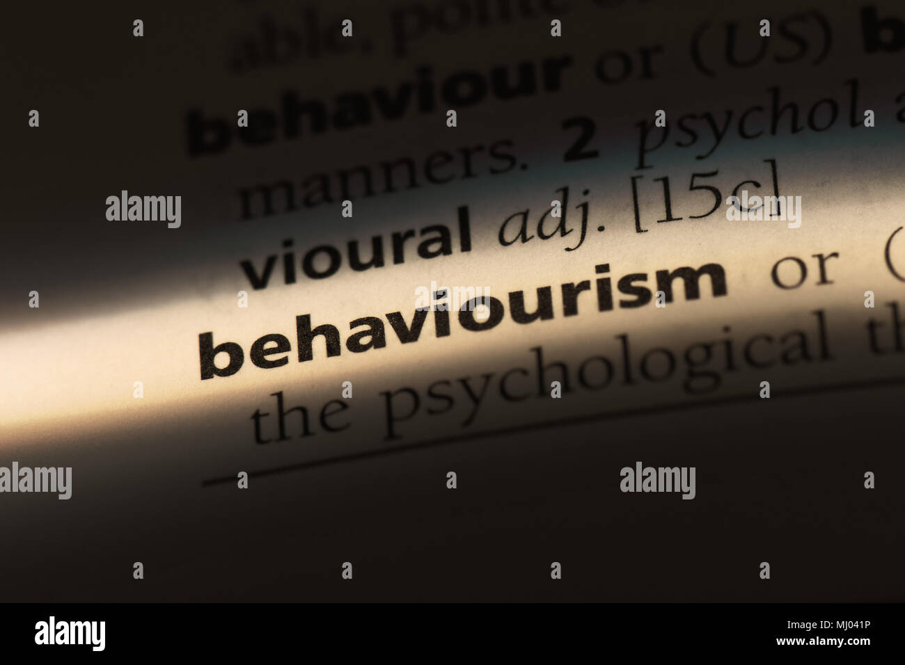 behaviourism word in a dictionary. behaviourism concept Stock Photo - Alamy