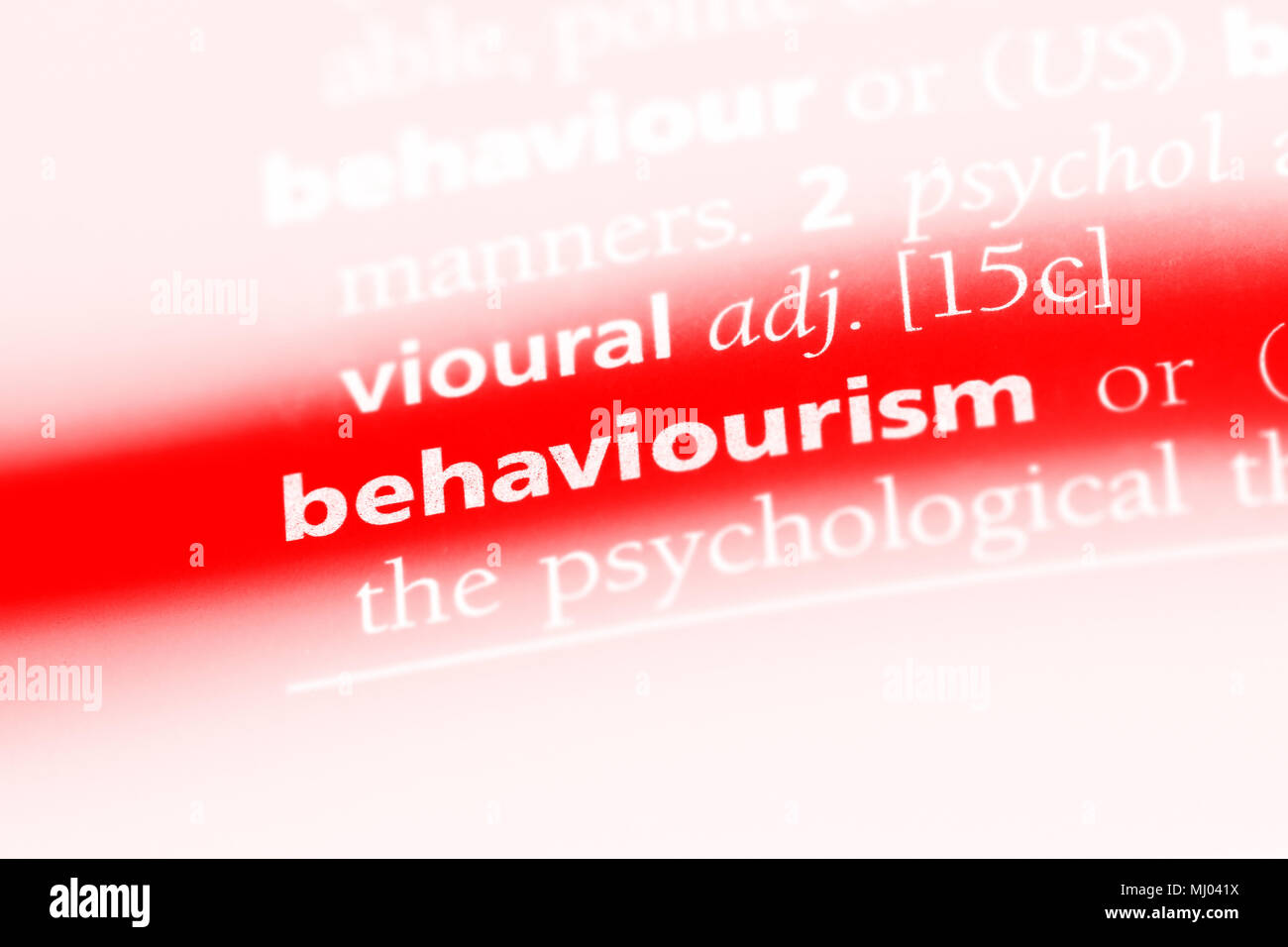 behaviourism word in a dictionary. behaviourism concept Stock Photo - Alamy