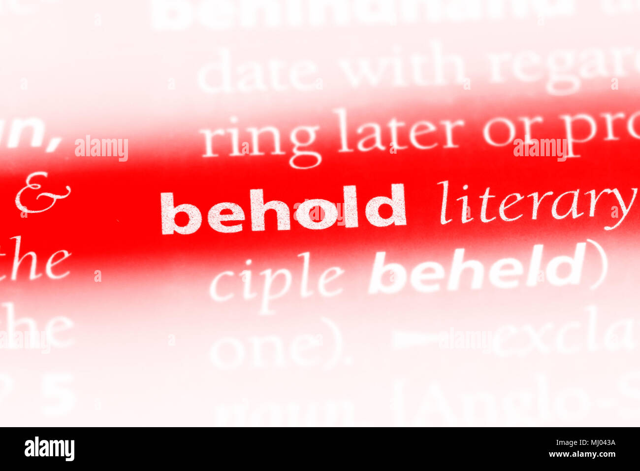 behold word in a dictionary. behold concept Stock Photo - Alamy