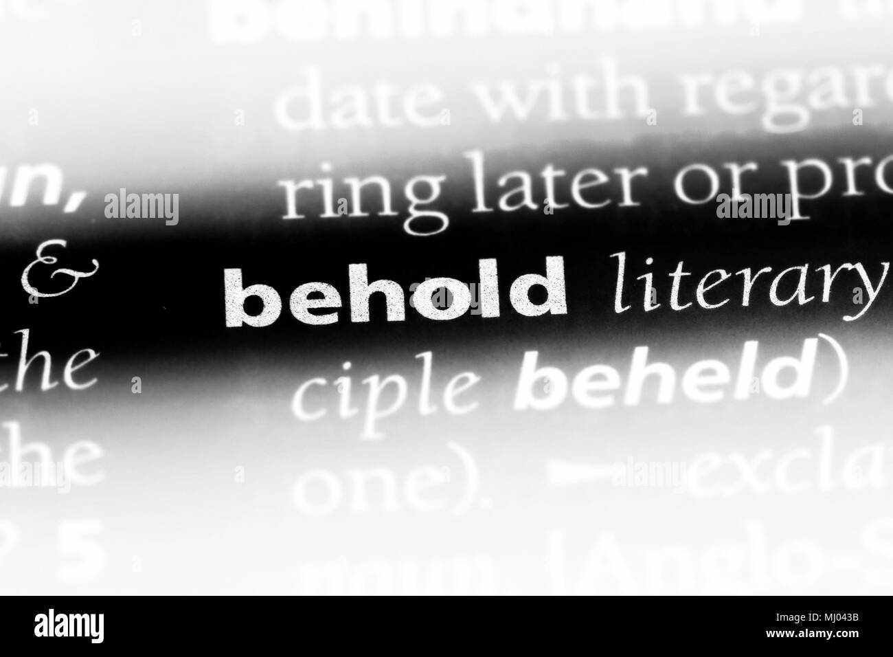 behold word in a dictionary. behold concept Stock Photo - Alamy