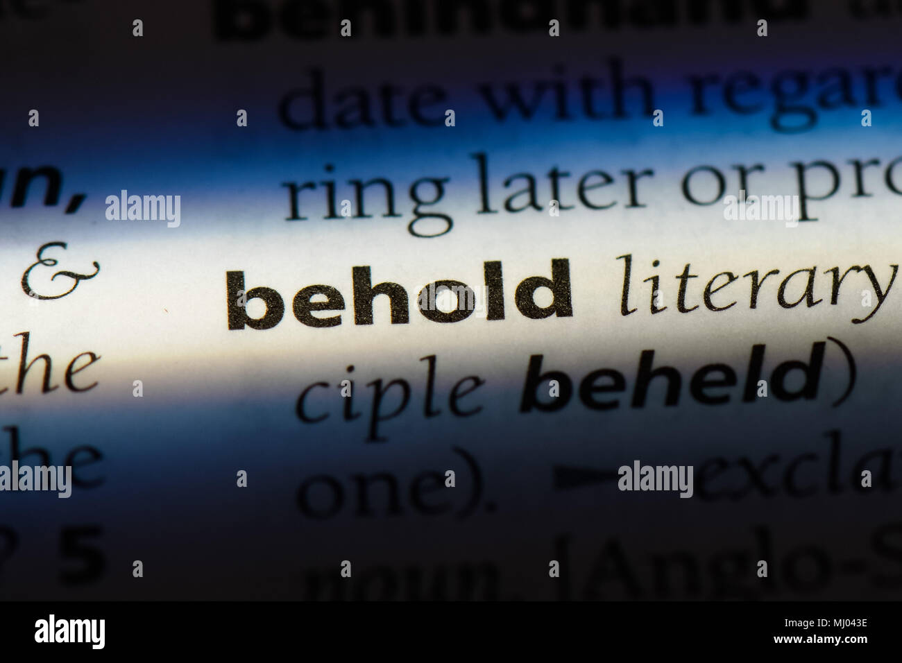 behold word in a dictionary. behold concept Stock Photo - Alamy