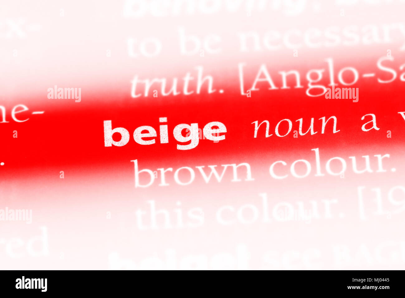 beige word in a dictionary. beige concept Stock Photo - Alamy