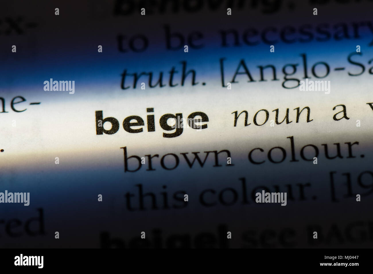 beige word in a dictionary. beige concept Stock Photo - Alamy