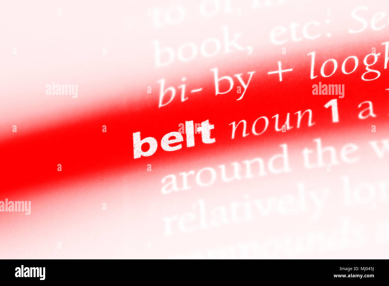 belt word in a dictionary. belt concept Stock Photo - Alamy
