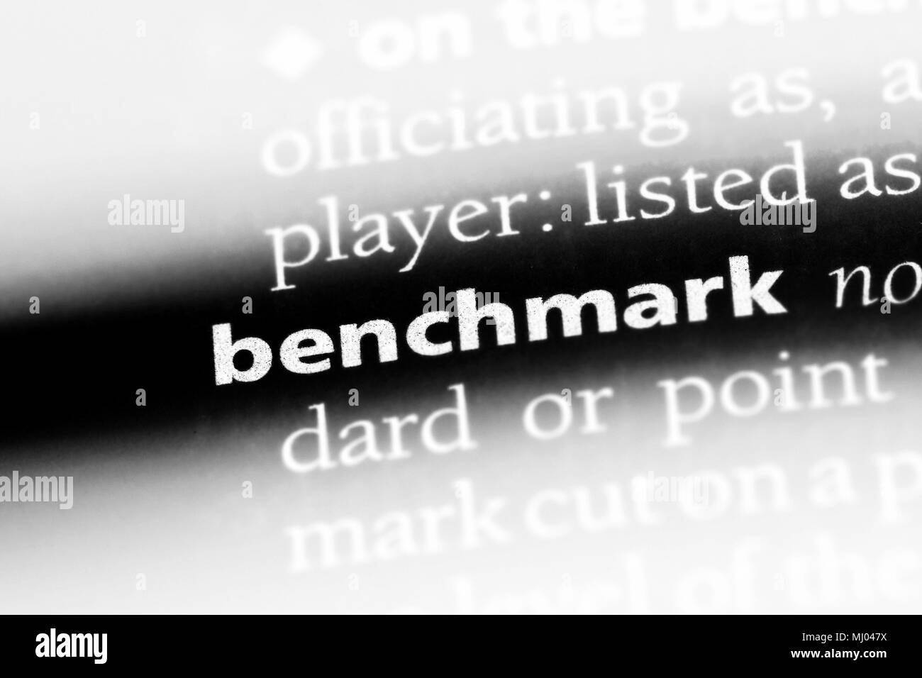 benchmark word in a dictionary. benchmark concept Stock Photo - Alamy
