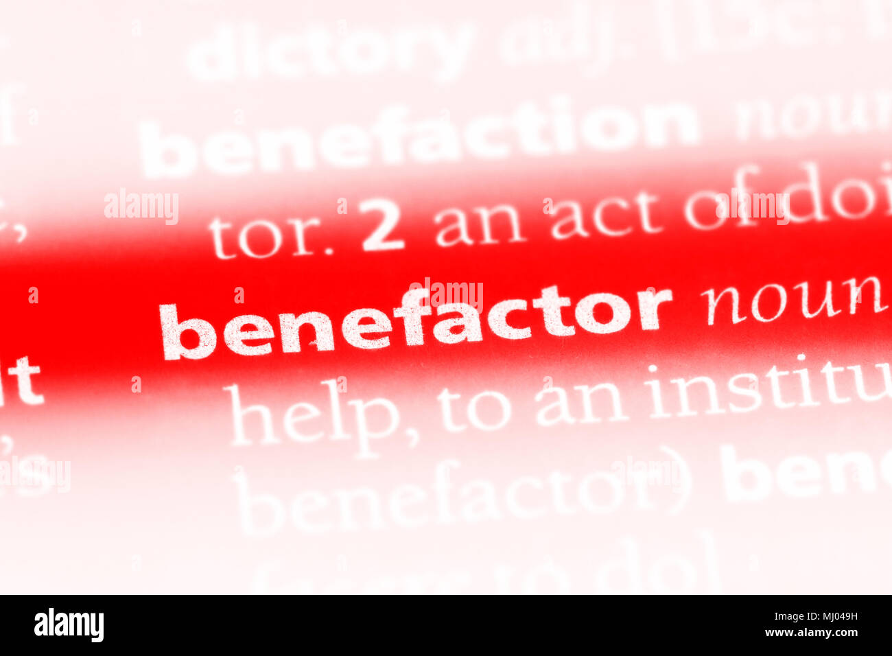 benefactor word in a dictionary. benefactor concept Stock Photo - Alamy