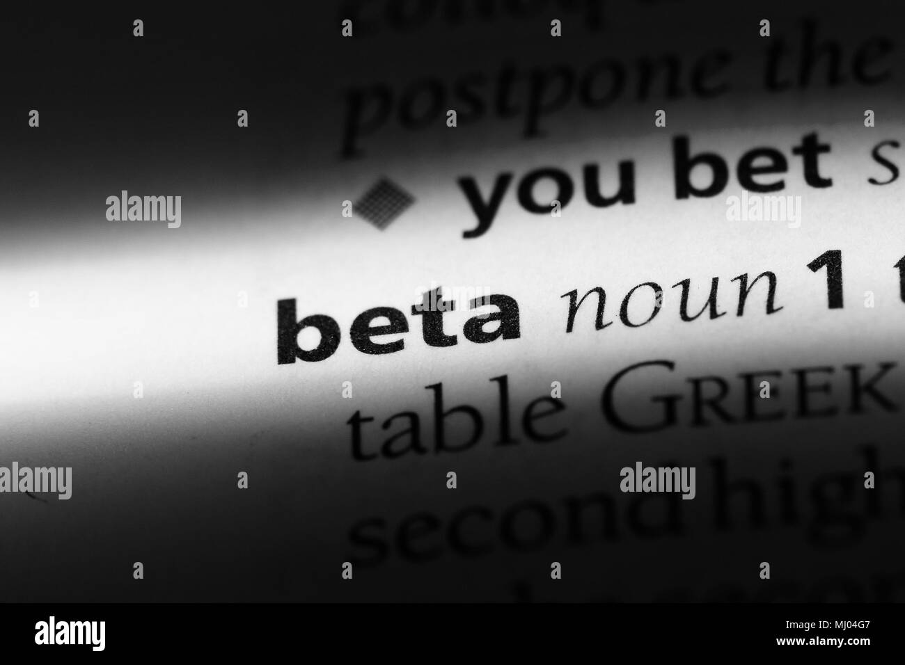 Beta word hi-res stock photography and images - Alamy