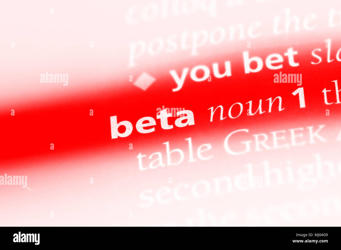 Beta word hi-res stock photography and images - Alamy