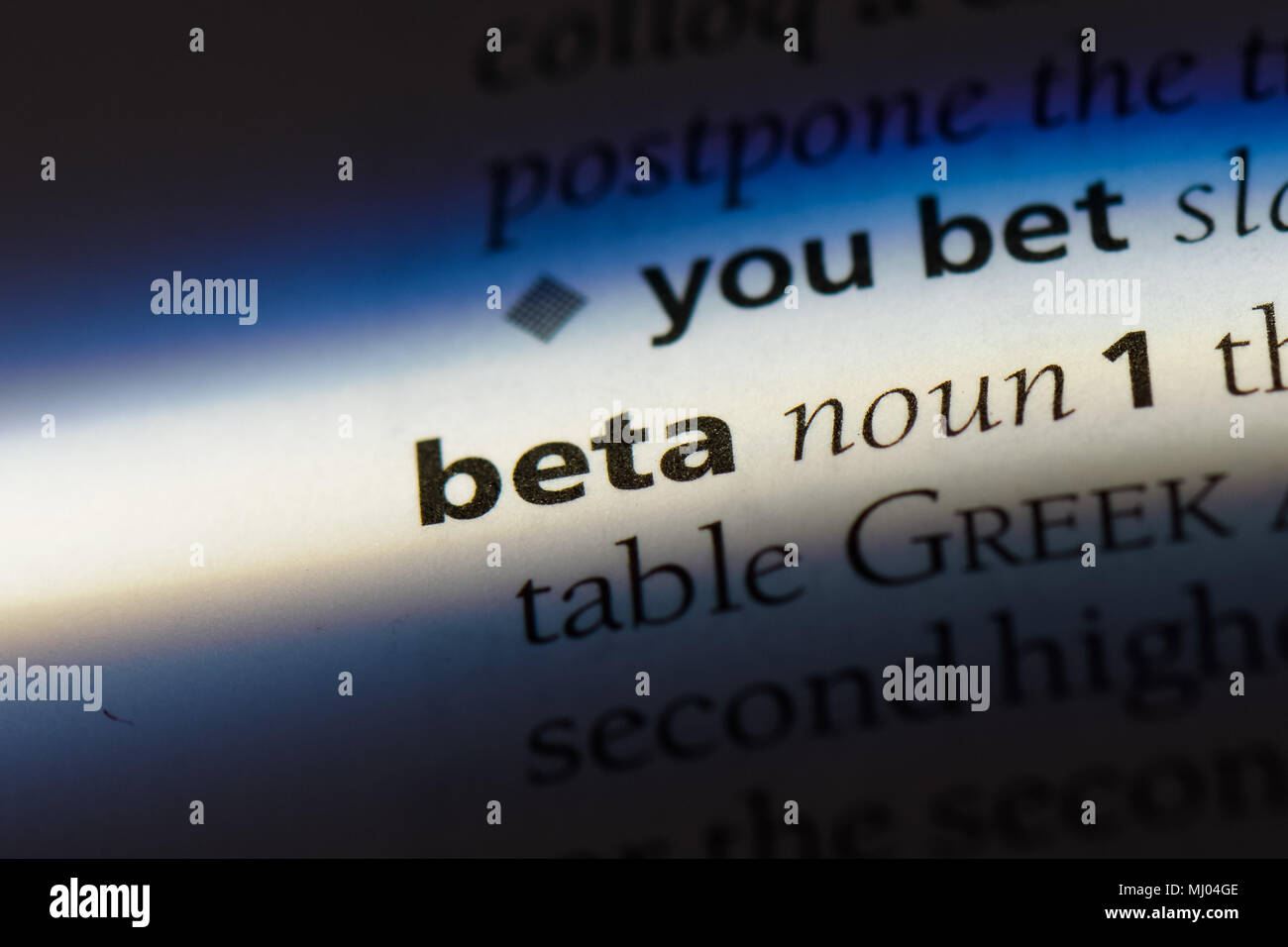 Beta word hi-res stock photography and images - Alamy
