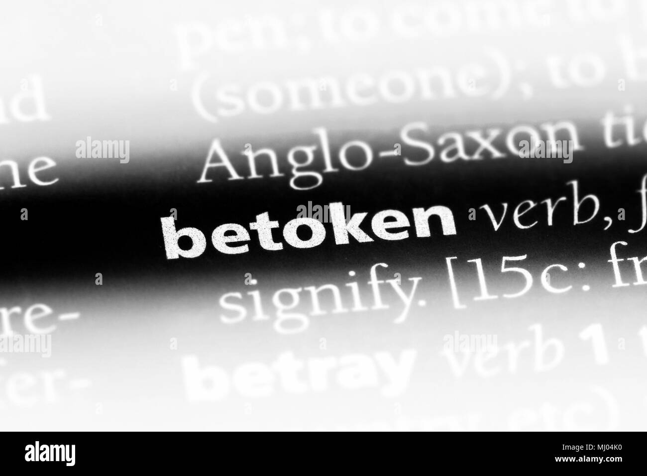 Betoken hi-res stock photography and images - Alamy
