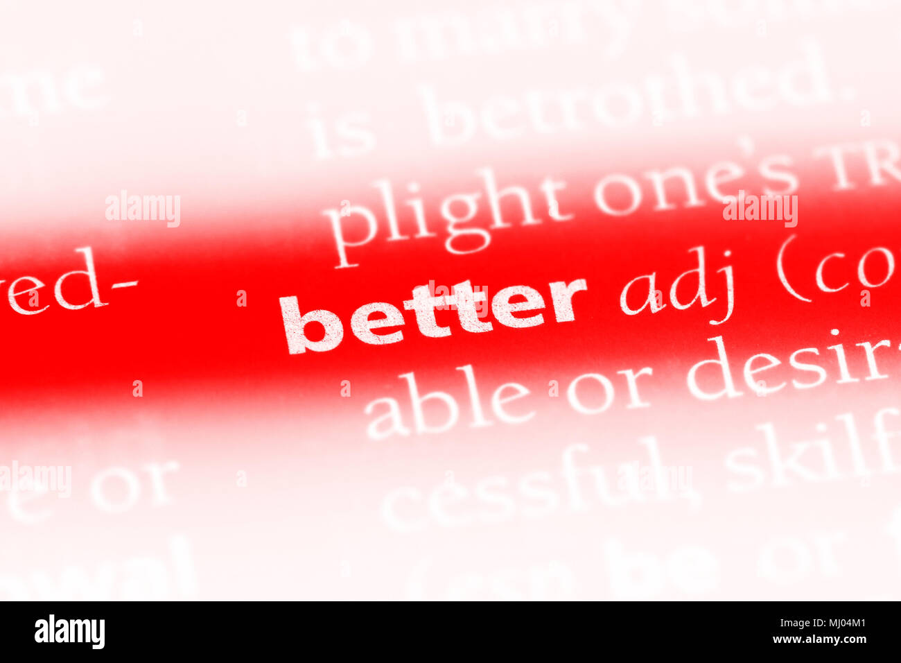 better word in a dictionary. better concept Stock Photo - Alamy