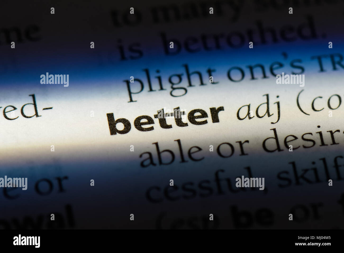 better word in a dictionary. better concept Stock Photo - Alamy