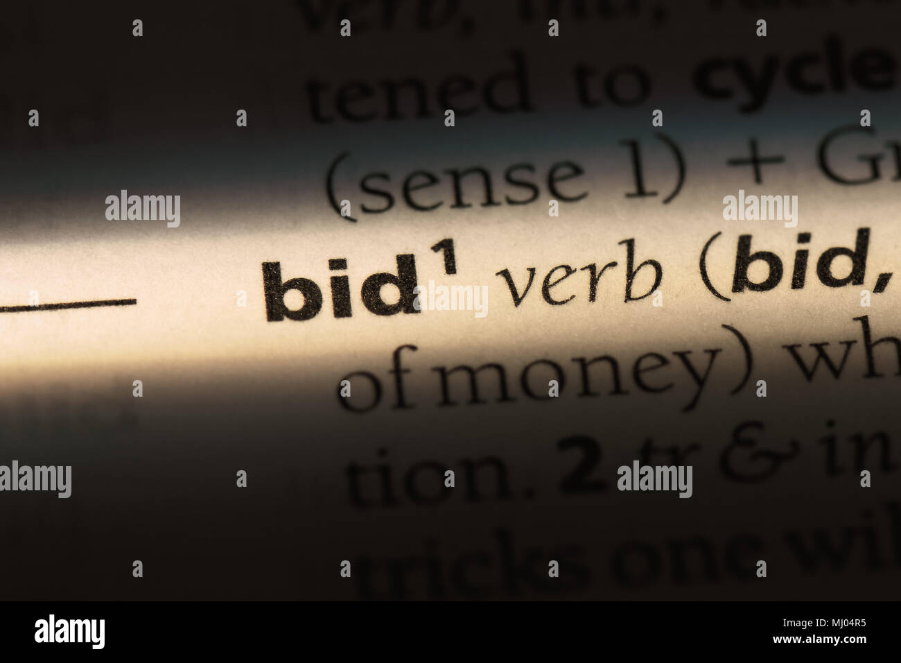 Bid word hi-res stock photography and images - Alamy