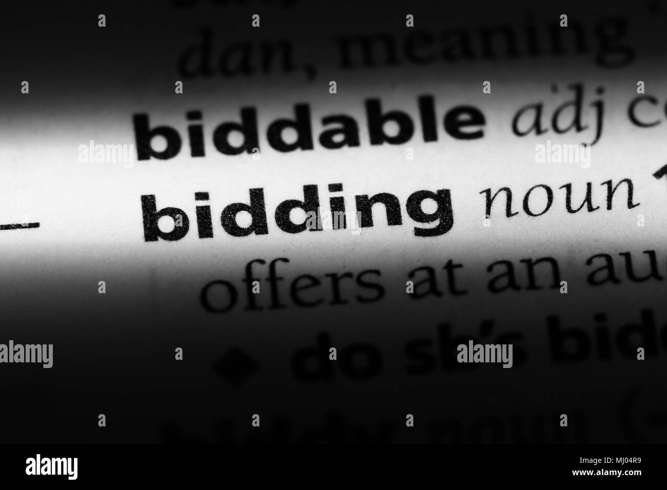 Bidding Black and White Stock Photos & Images - Alamy