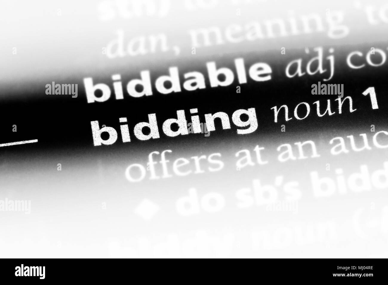 Bidding Black and White Stock Photos & Images - Alamy