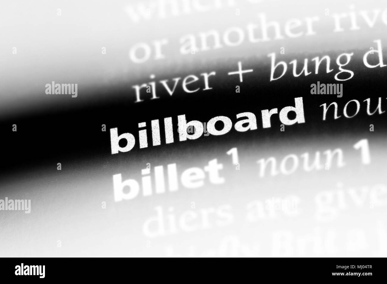 billboard word in a dictionary. billboard concept Stock Photo - Alamy