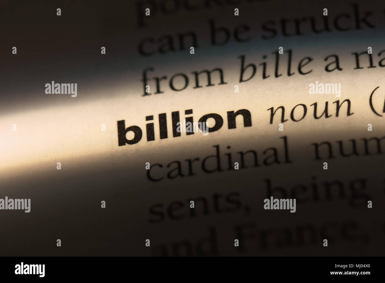billion word in a dictionary. billion concept Stock Photo - Alamy