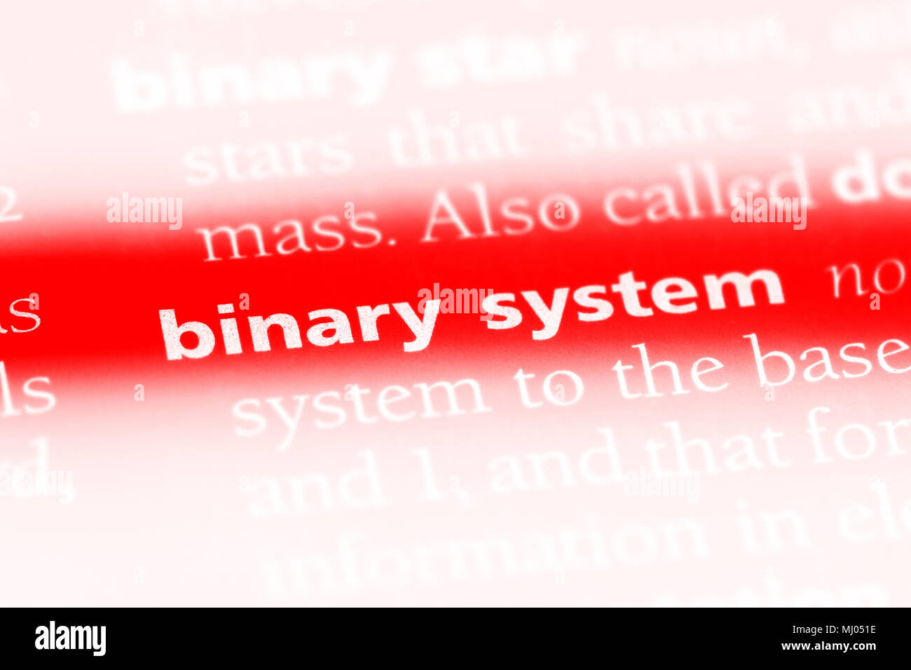 binary system word in a dictionary. binary system concept Stock Photo ...