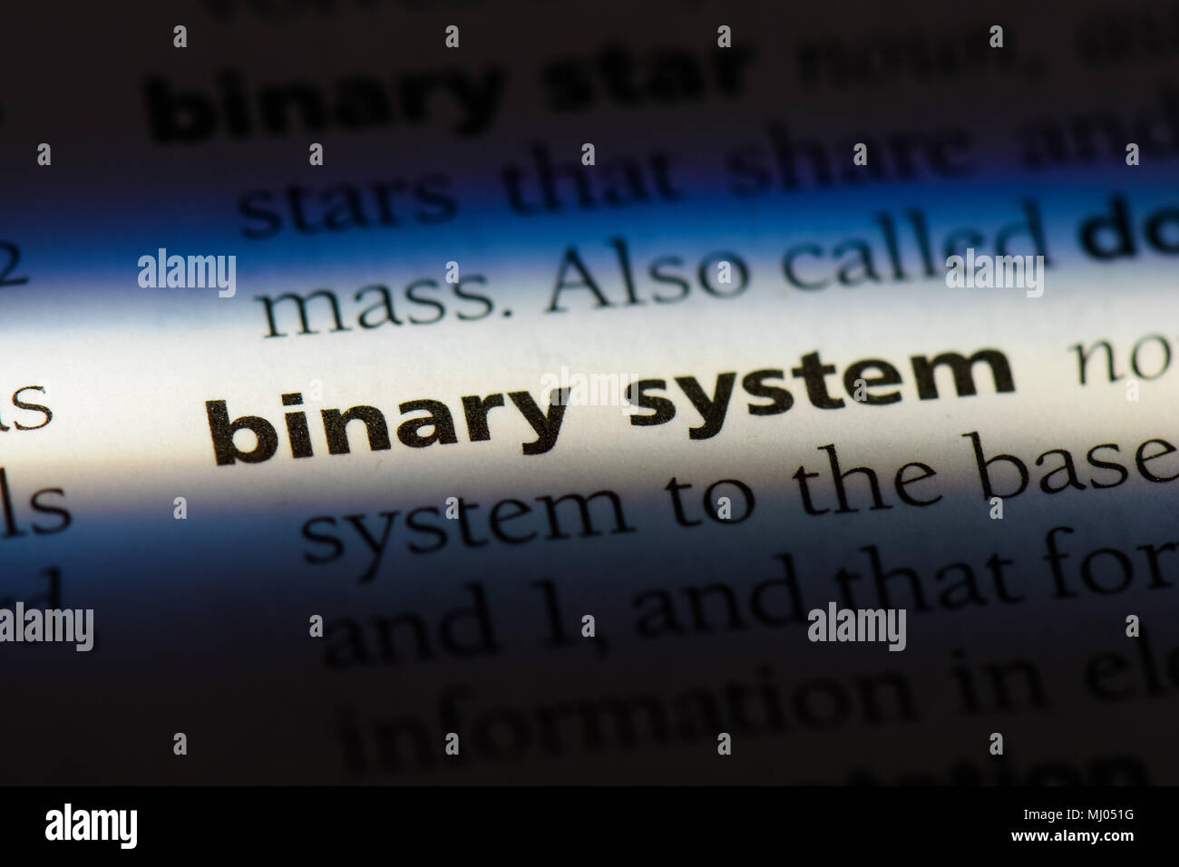 binary system word in a dictionary. binary system concept Stock Photo ...