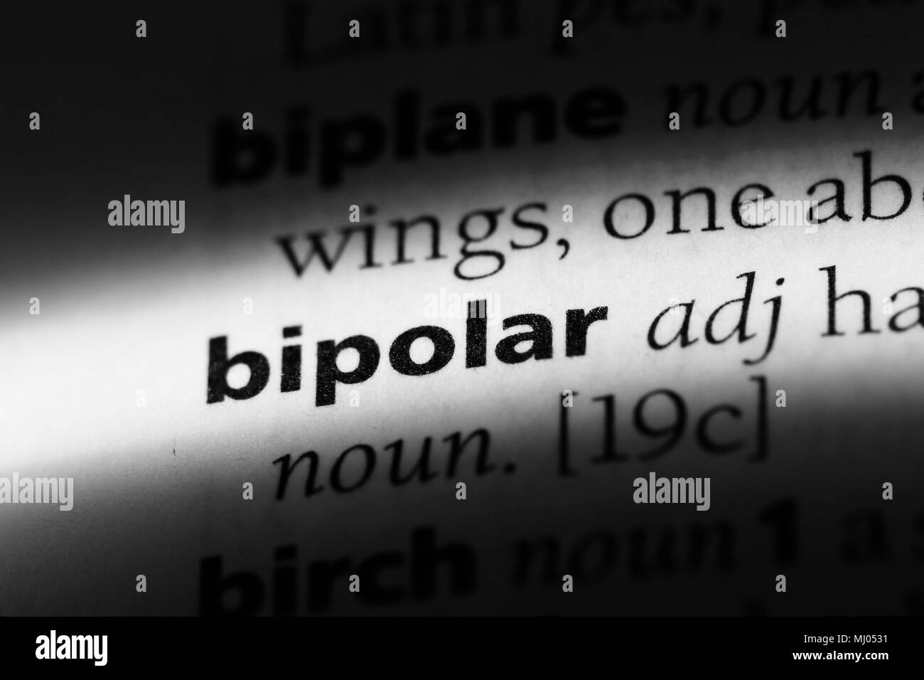 bipolar word in a dictionary. bipolar concept Stock Photo - Alamy