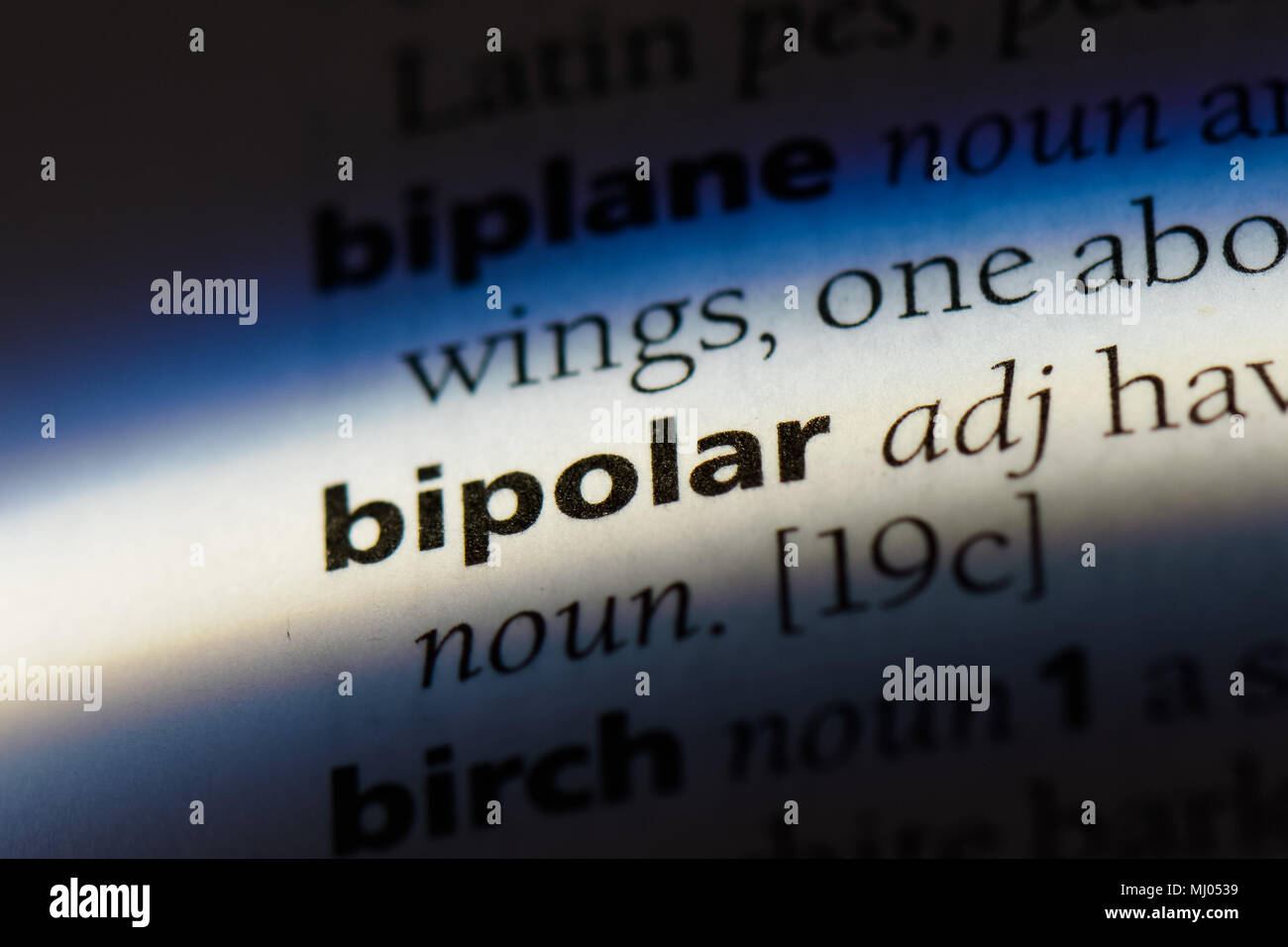 bipolar word in a dictionary. bipolar concept Stock Photo - Alamy