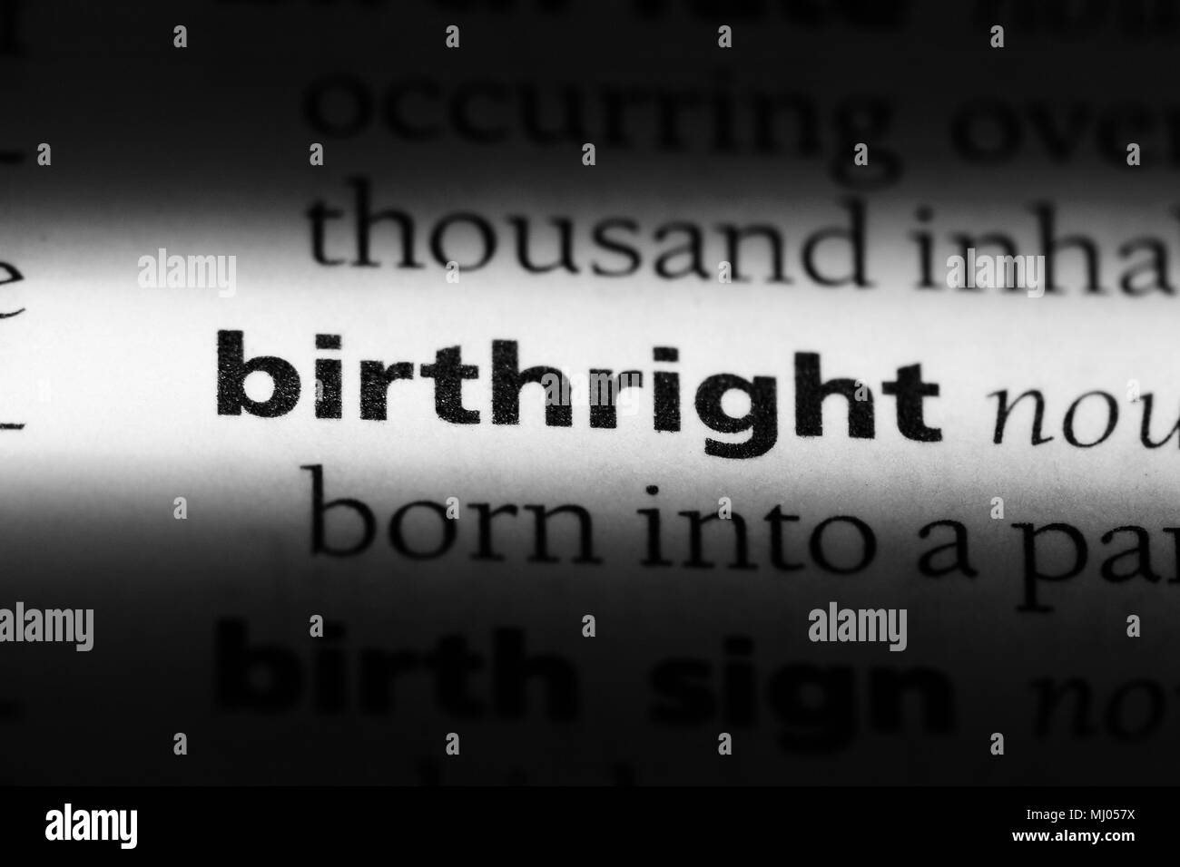 Birthright hi-res stock photography and images - Alamy