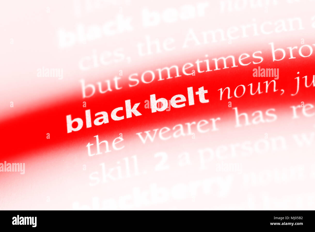 black belt word in a dictionary. black belt concept Stock Photo - Alamy