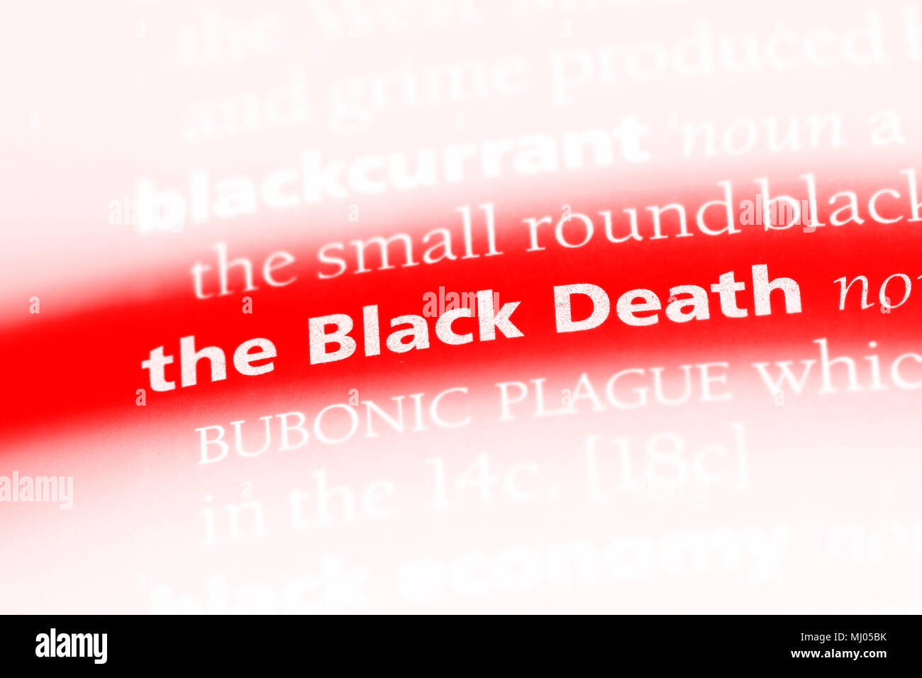 black death word in a dictionary. black death concept Stock Photo - Alamy