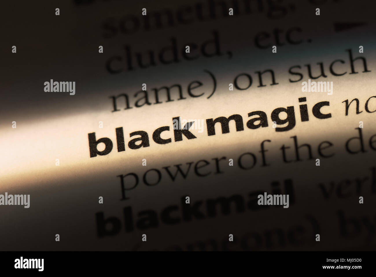 black magic word in a dictionary. black magic concept Stock Photo - Alamy