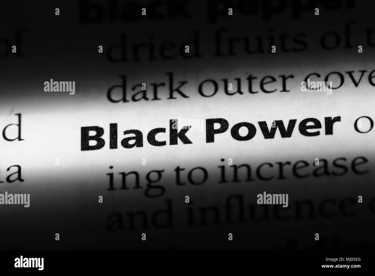 black power word in a dictionary. black power concept Stock Photo - Alamy