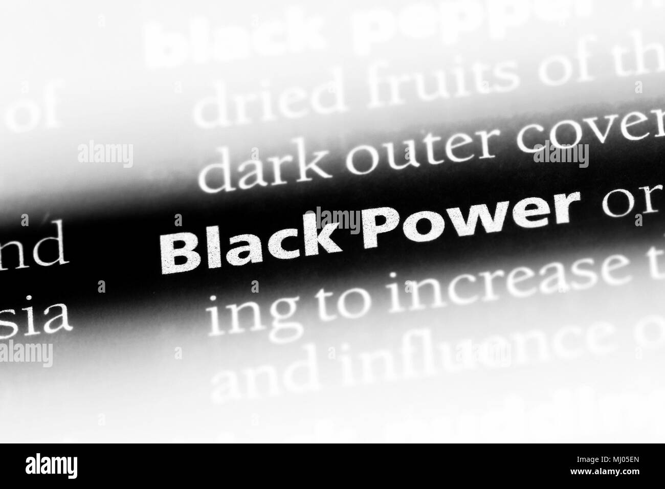 black power word in a dictionary. black power concept Stock Photo - Alamy