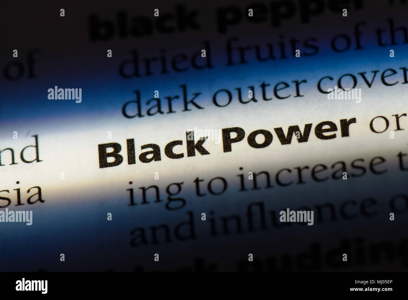black power word in a dictionary. black power concept Stock Photo - Alamy