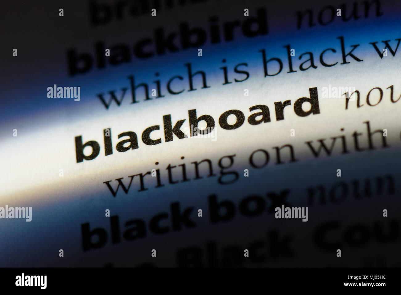 blackboard word in a dictionary. blackboard concept Stock Photo - Alamy