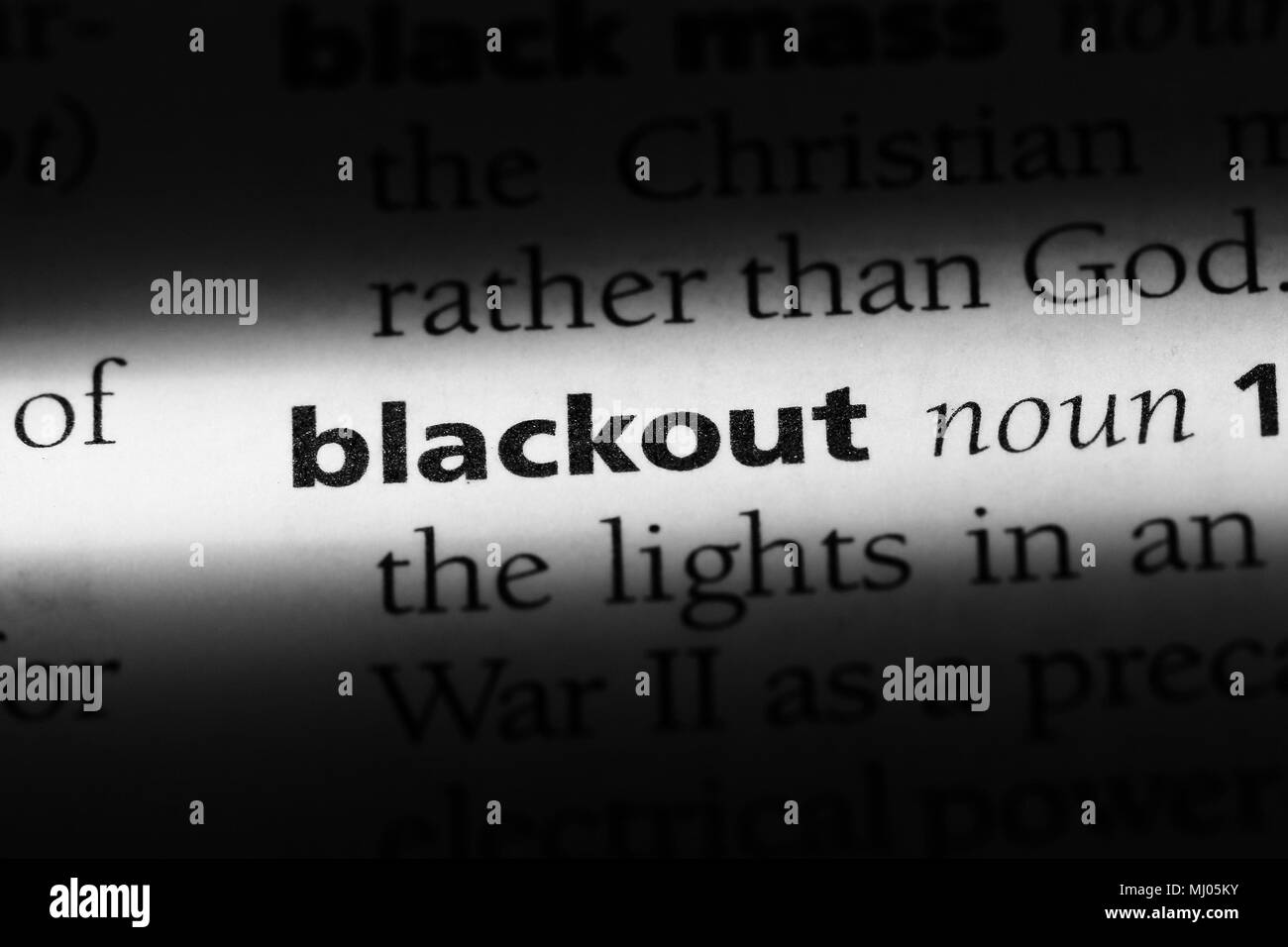 Blackout paper hi-res stock photography and images - Alamy