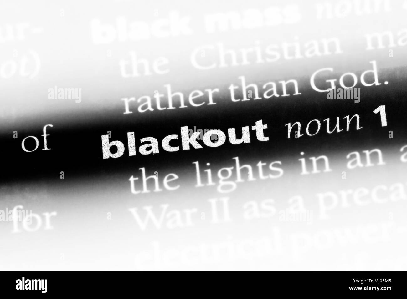 Blackout paper hi-res stock photography and images - Alamy