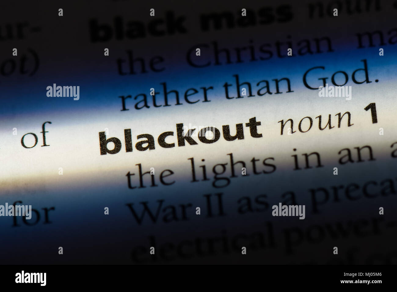 Blackout paper hi-res stock photography and images - Alamy