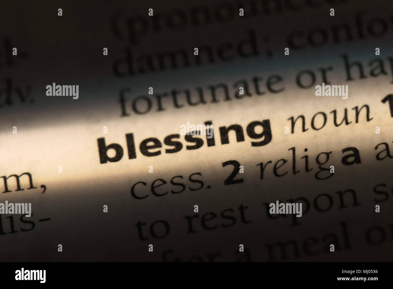 blessing word in a dictionary. blessing concept Stock Photo - Alamy