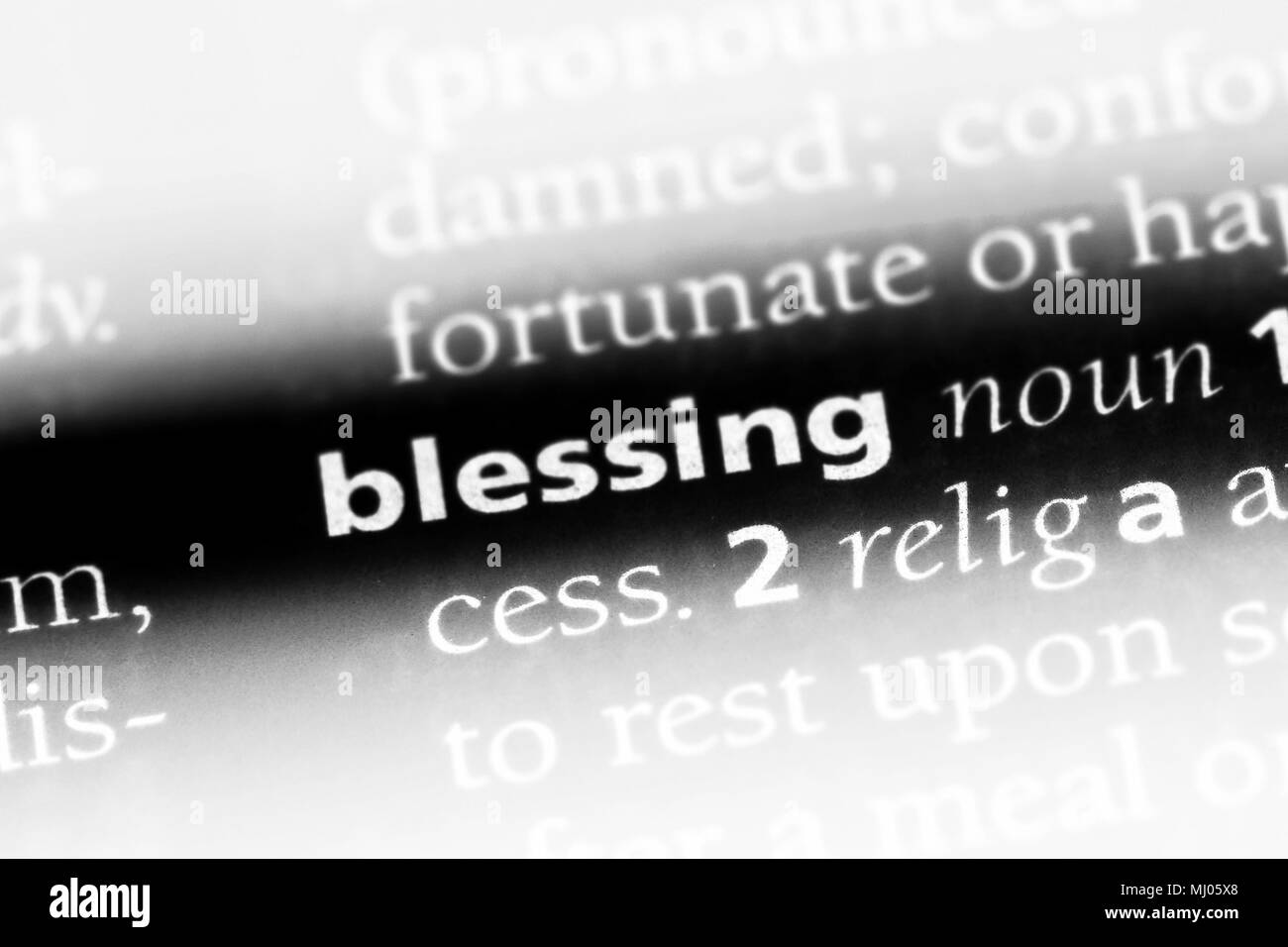 blessing word in a dictionary. blessing concept Stock Photo - Alamy