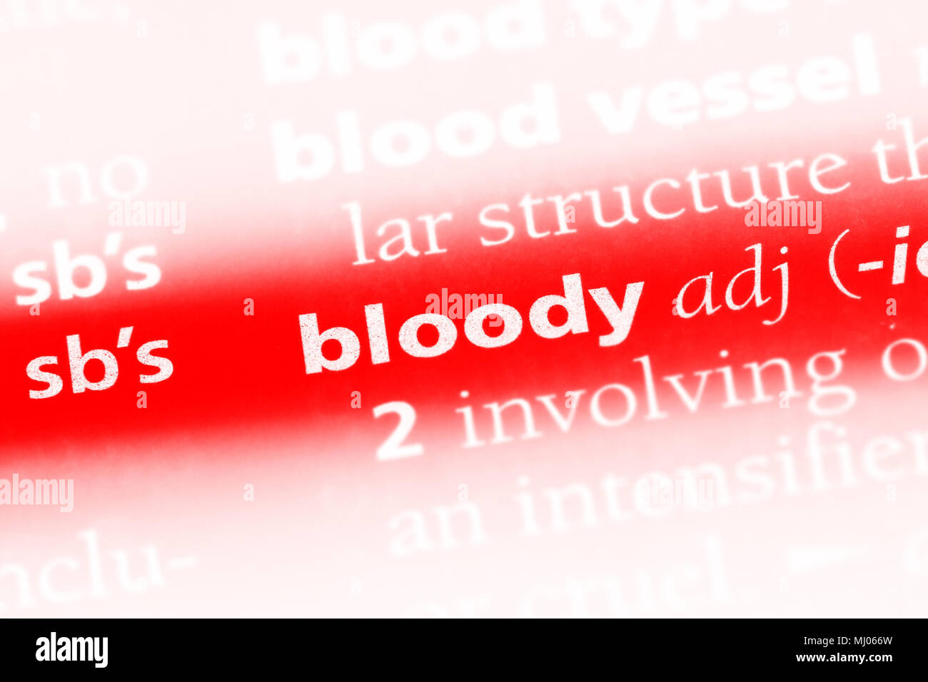 Bloody word hi-res stock photography and images - Alamy