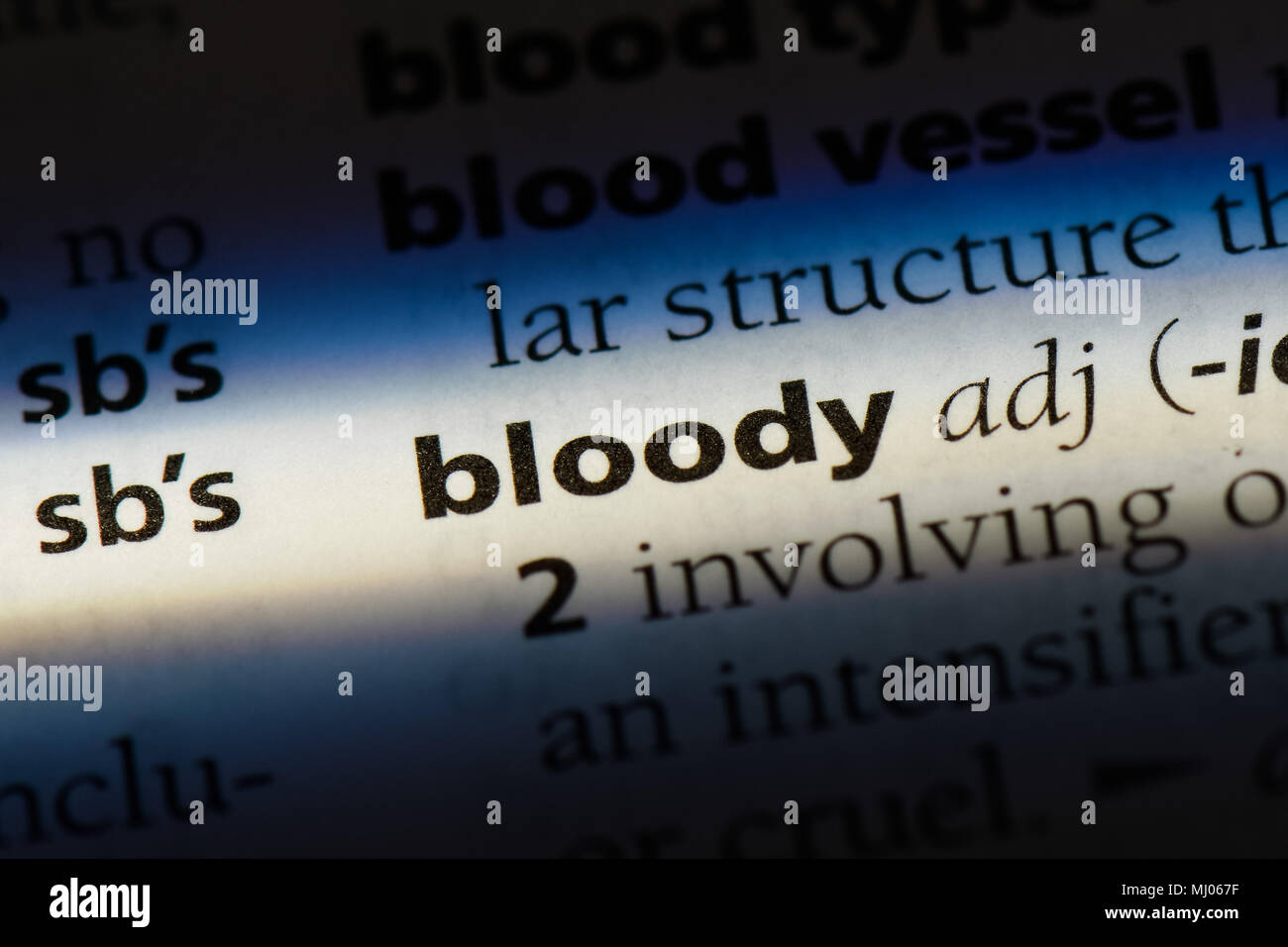 Bloody word hi-res stock photography and images - Alamy