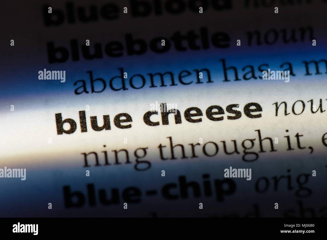 blue cheese word in a dictionary. blue cheese concept Stock Photo - Alamy