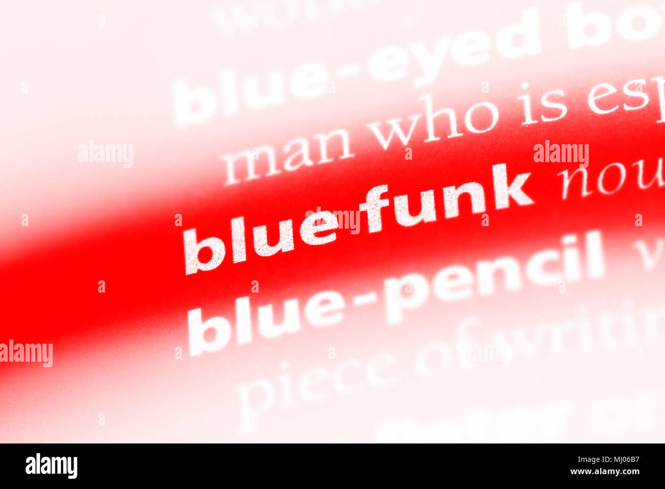 blue funk word in a dictionary. blue funk concept Stock Photo - Alamy