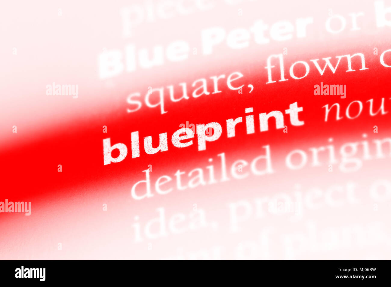 blue print word in a dictionary. blue print concept Stock Photo - Alamy